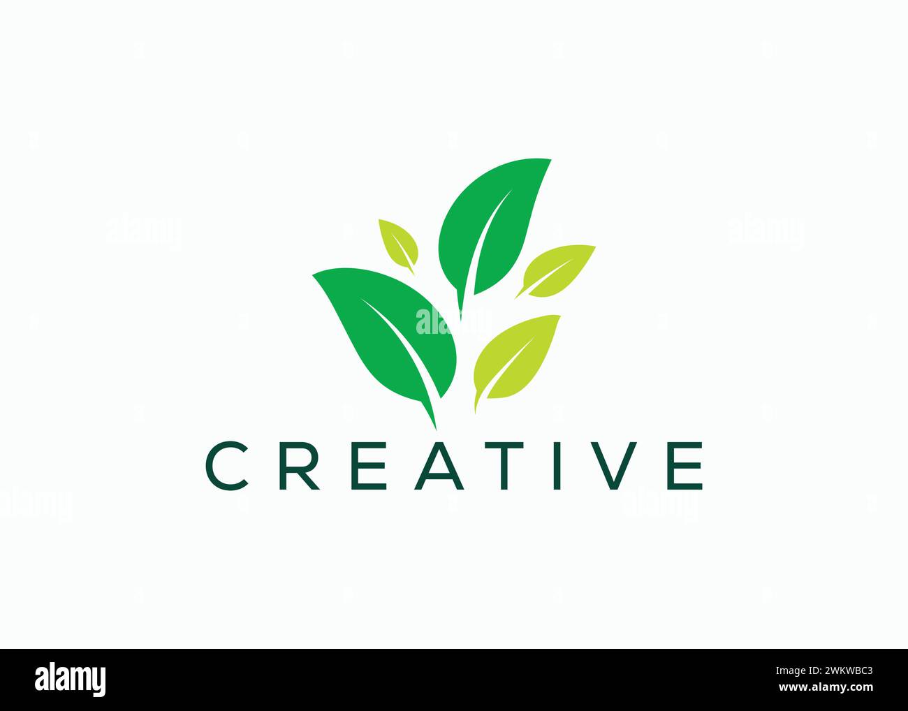 Creative and minimal abstract Tree logo vector template. Eco green tree ...