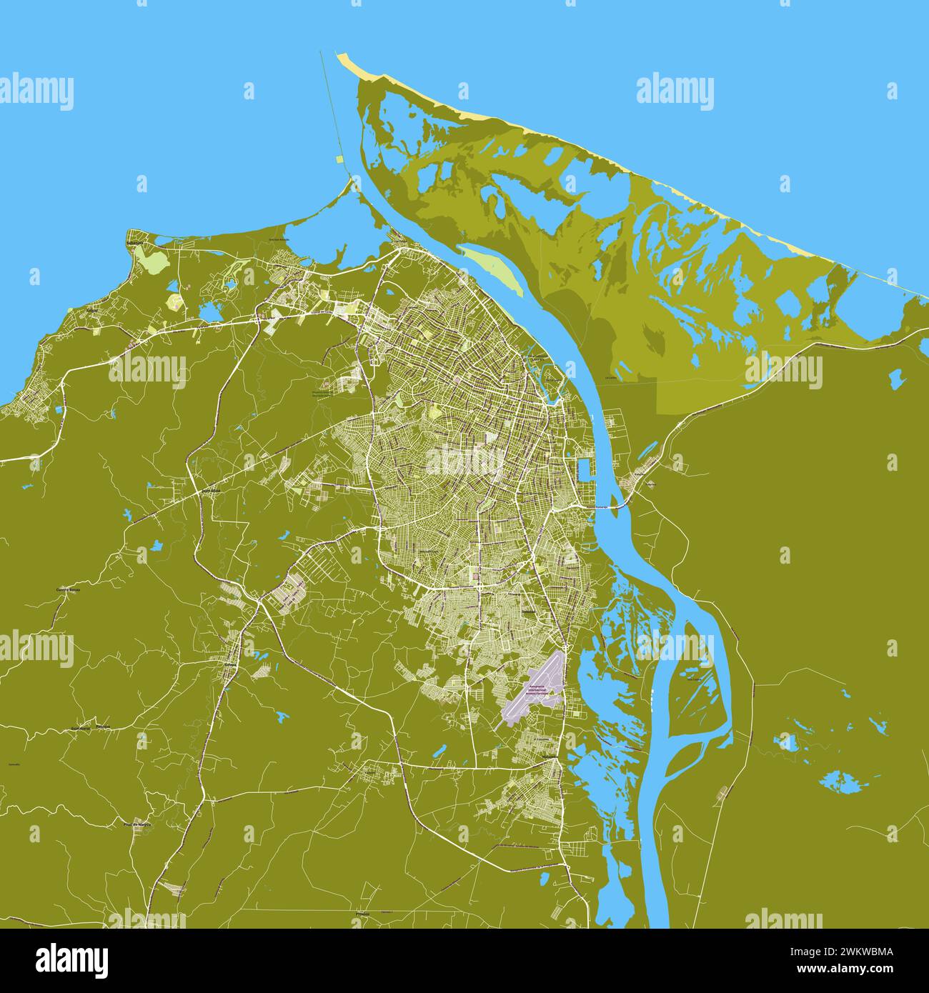 Barranquilla map hi-res stock photography and images - Alamy