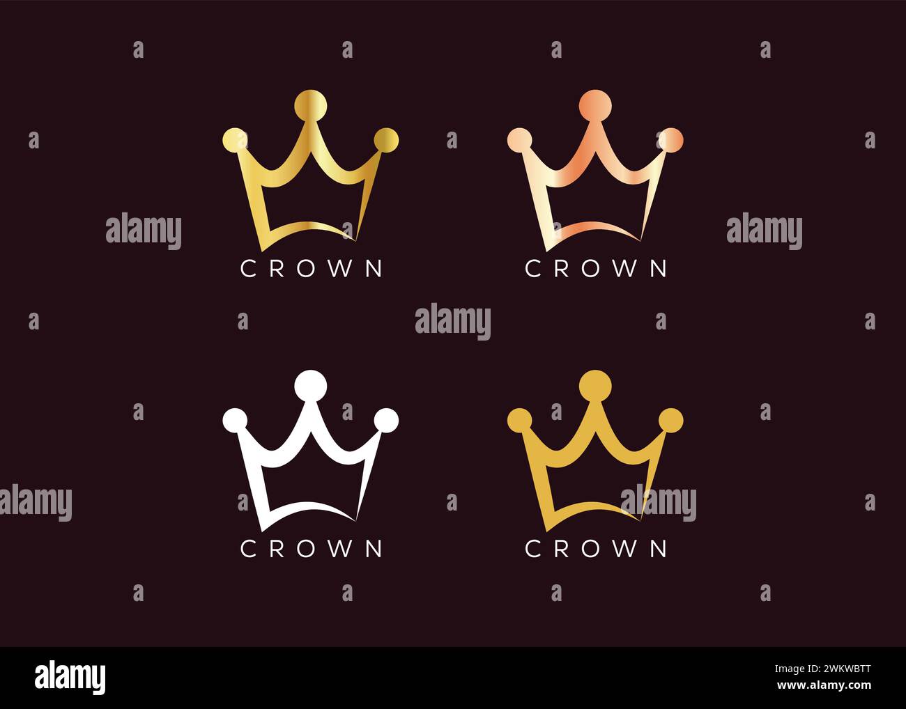 Luxury brand crown logo Stock Vector Images - Alamy