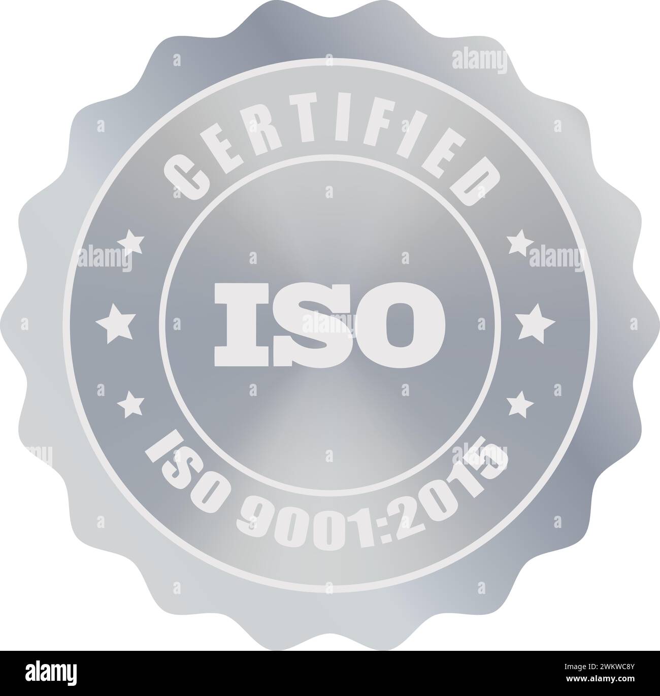 ISO Seal in Golden , ISO Stamp, Certified Company Certificate ISO 9001:2015, Quality Certificate ...