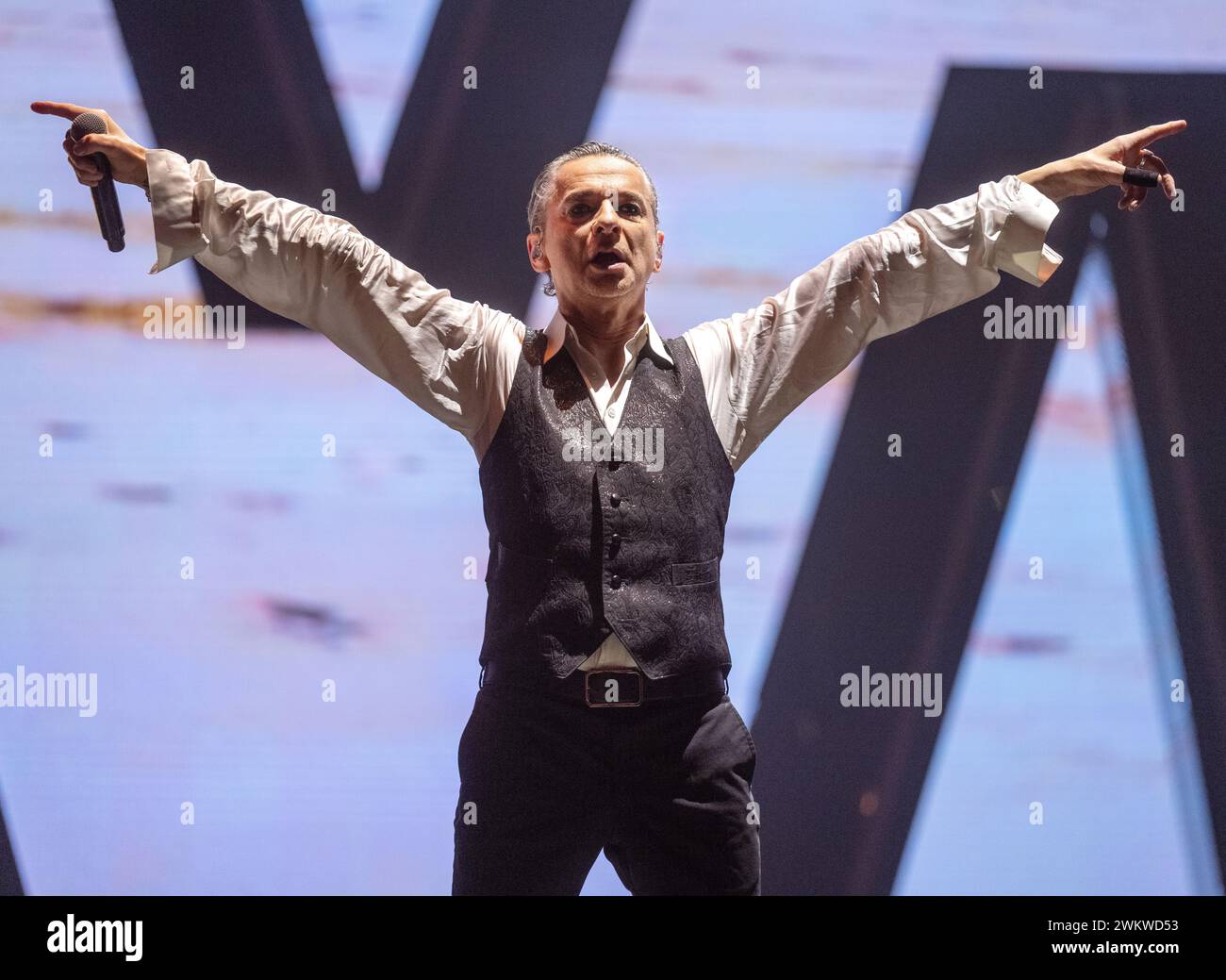 Prague, Czech Republic. 22nd Feb, 2024. Singer Dave Gahan of British music band Depeche Mode ...