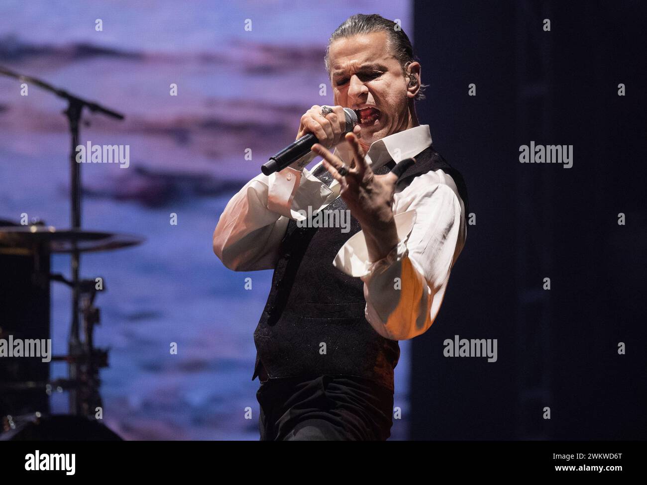 Prague, Czech Republic. 22nd Feb, 2024. Singer Dave Gahan of British music band Depeche Mode ...