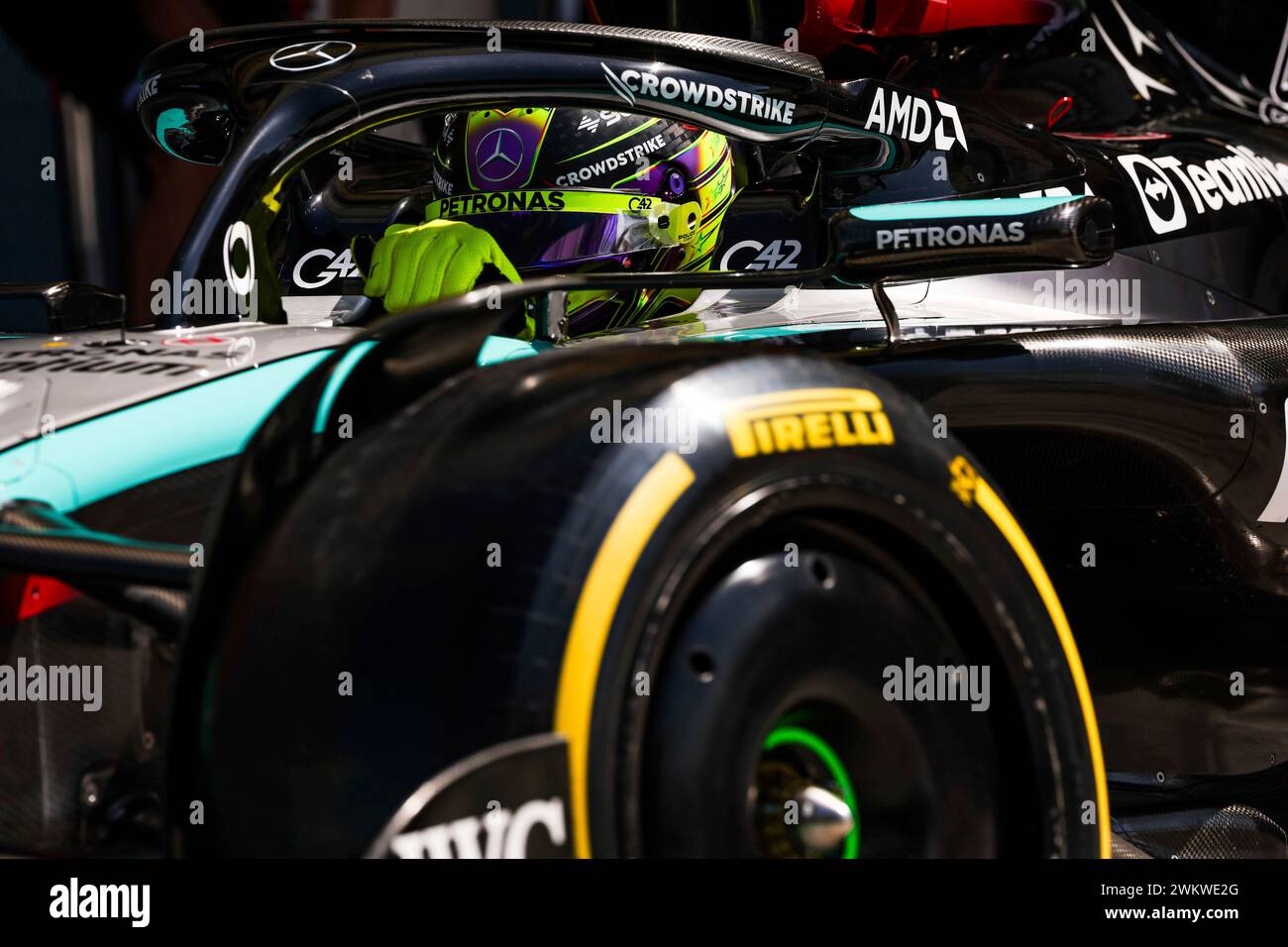 Sakhir, Bahrain. 22nd Feb, 2024. 44 HAMILTON Lewis (gbr), Mercedes AMG ...
