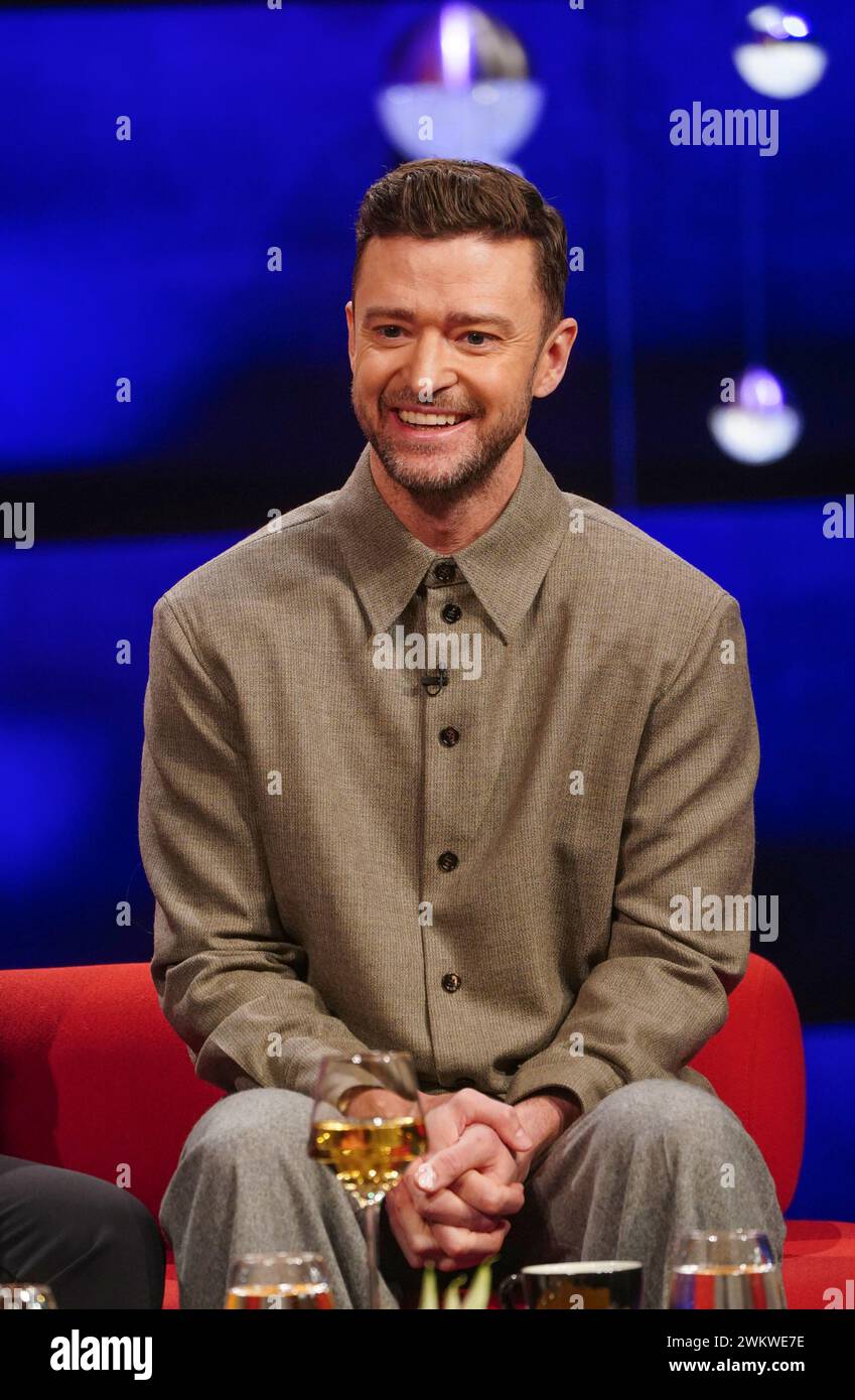 EDITORIAL USE ONLY Justin Timberlake during filming for the Graham ...