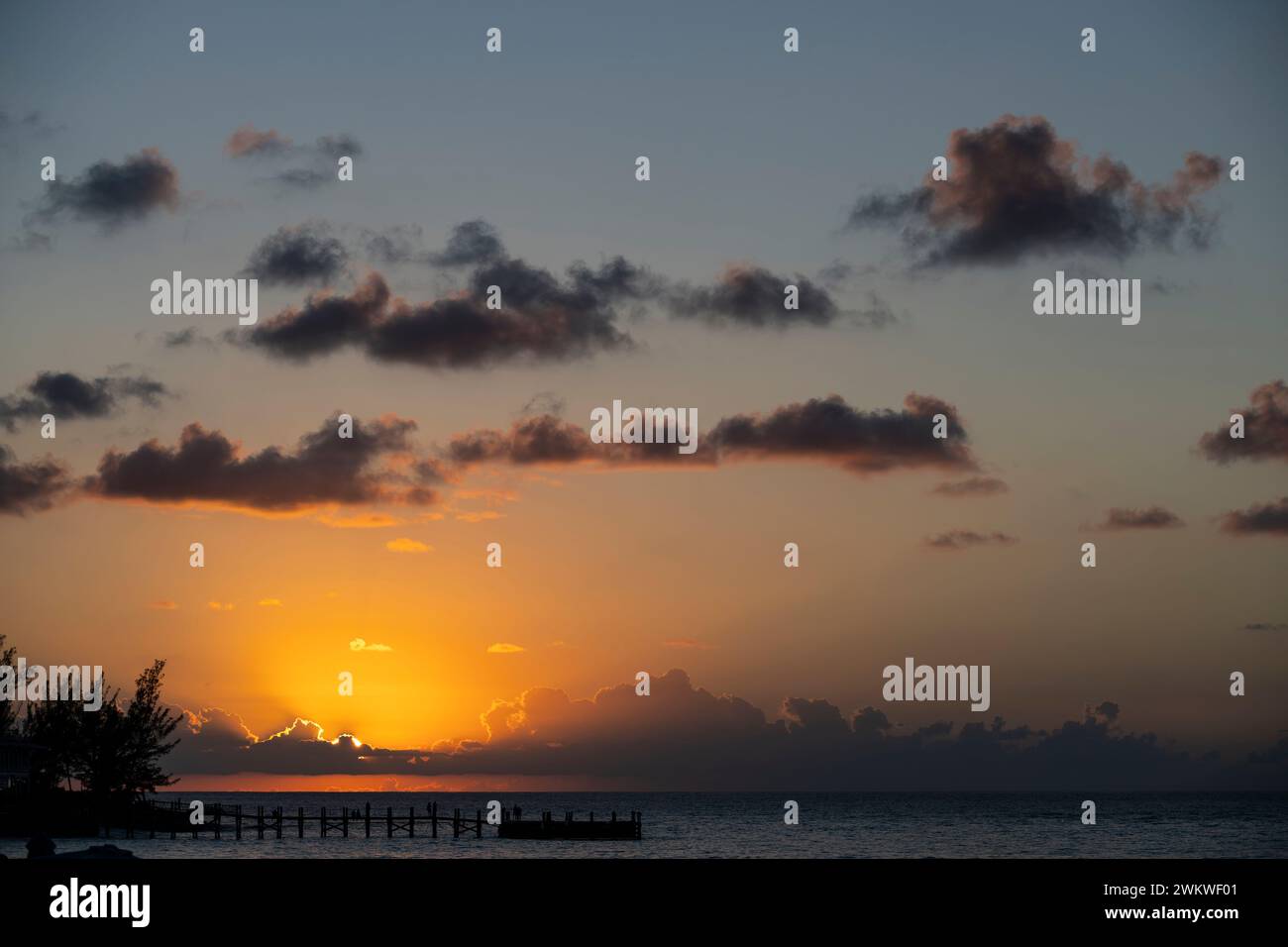Beautiful sunset over the ocean Club Med, San Salvador Island, Bahamas ...