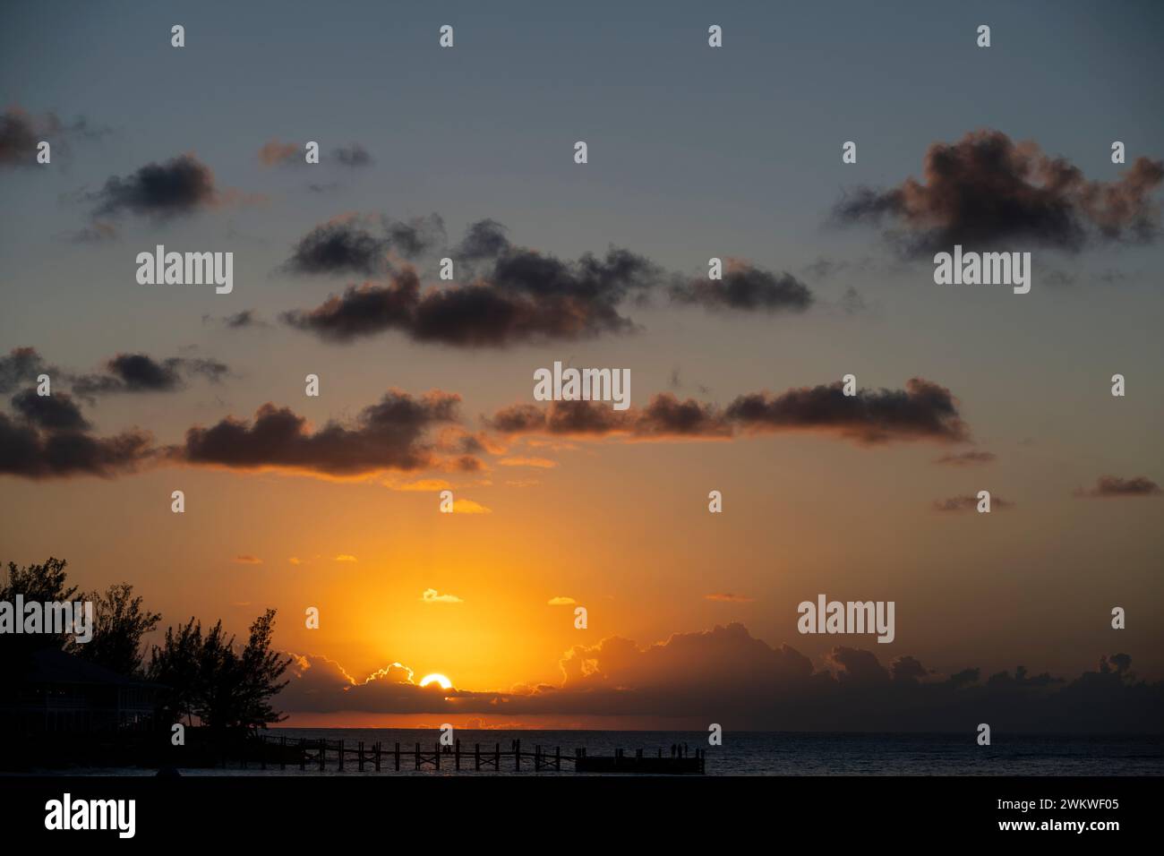 Beautiful sunset over the ocean Club Med, San Salvador Island, Bahamas ...