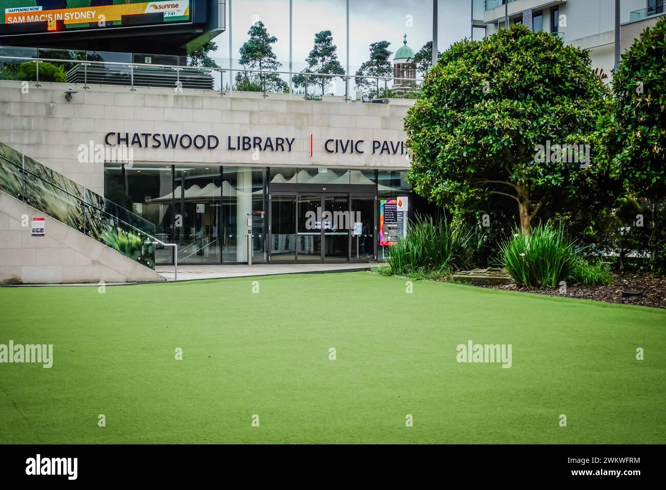 Entrance of Chatswood Library in Chatswood, NSW, Australia Stock Photo ...