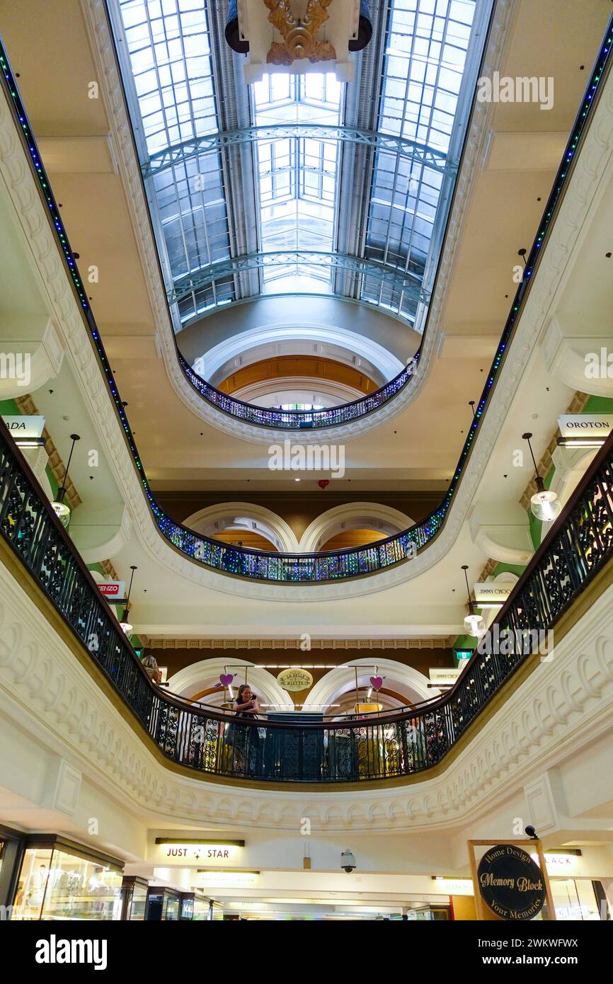 Ceiling of the Sydney Queen Victoria Building (QVB) in Sydney ...