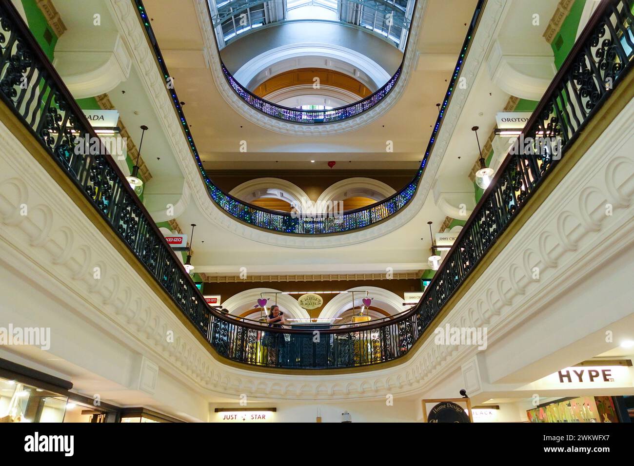 Ceiling of the Sydney Queen Victoria Building (QVB) in Sydney ...