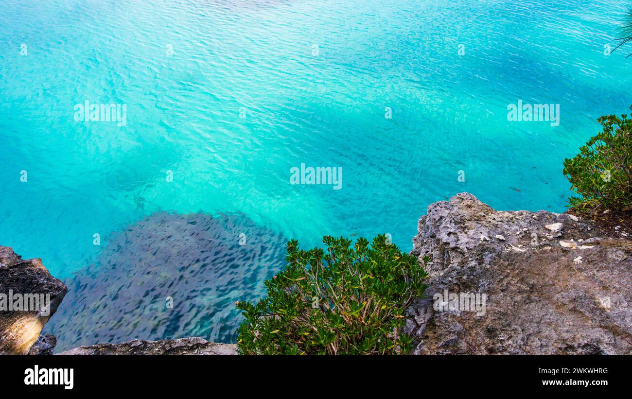 Horseshoe Bay Beach and Deep Bay Beach in Hamilton, Bermuda Stock Photo ...