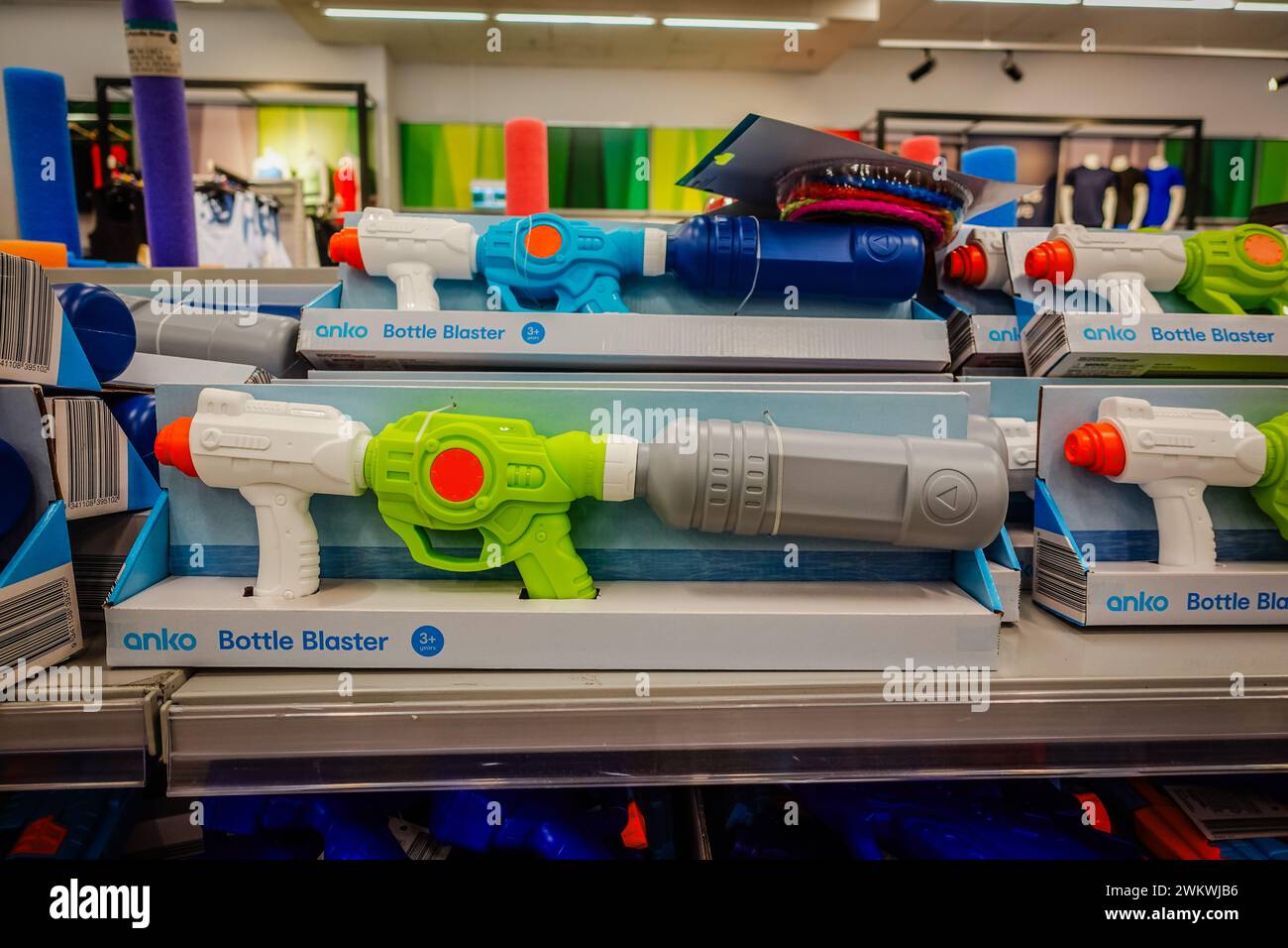 Water guns on a retail store shelf Stock Photo - Alamy
