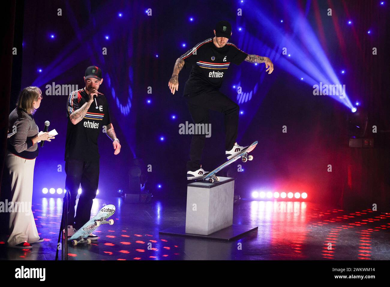 Paris, France. 22nd Feb, 2024. Street skateboard world champion ...