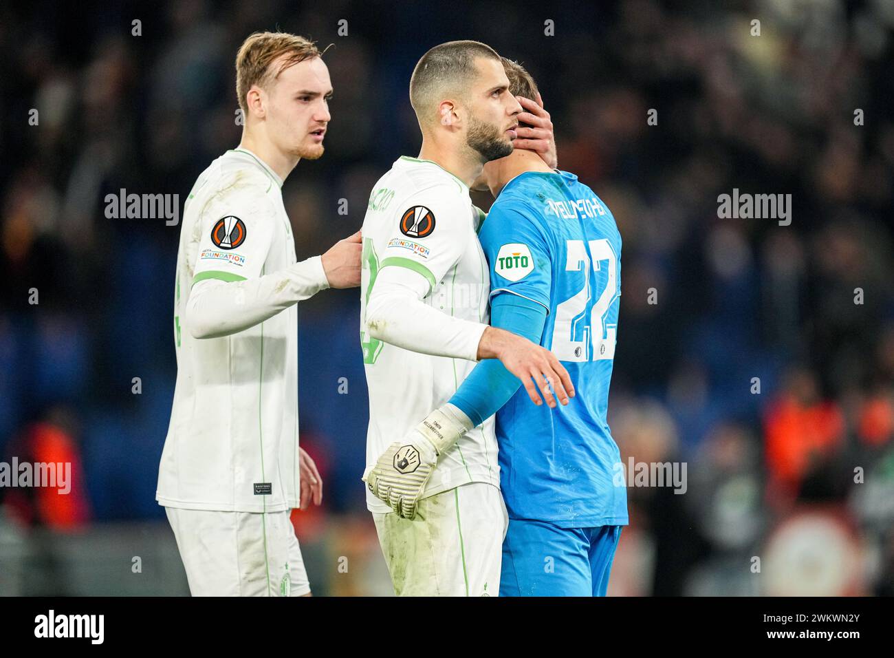 Rome, Italia. 22nd Feb, 2024. Rome - Thomas Beelen of Feyenoord, David ...