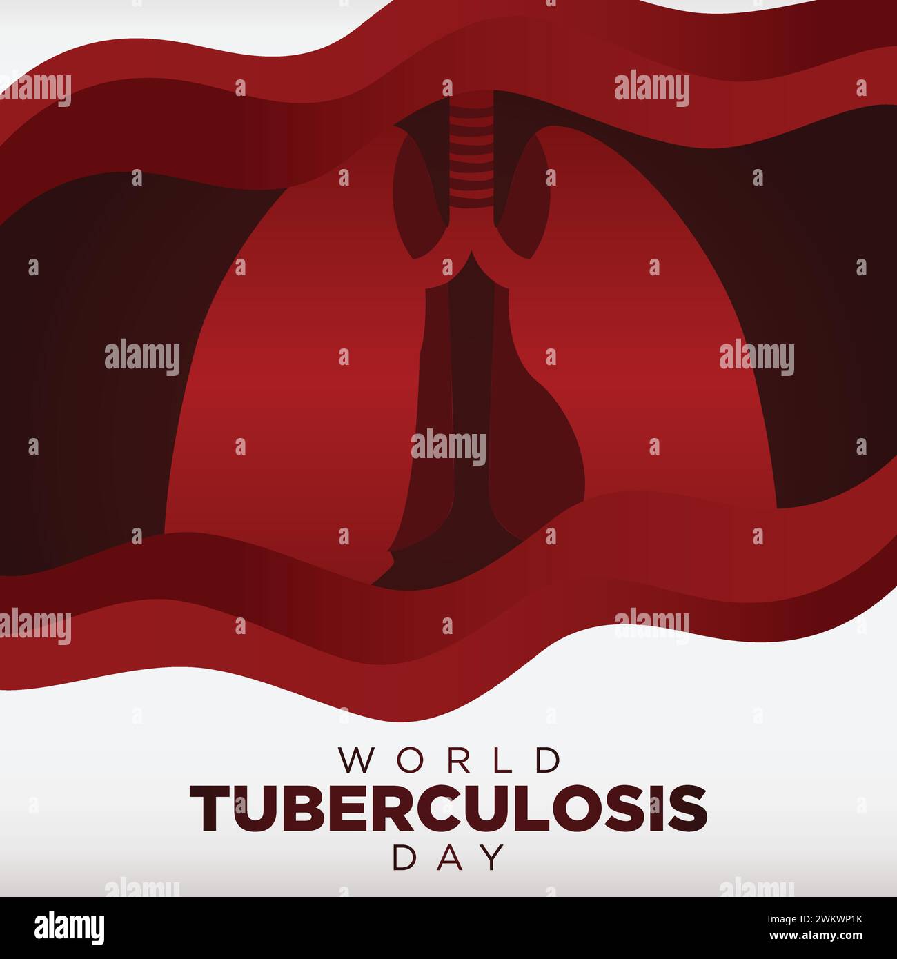Background World Tuberculosis Day paper cut design style. Vector ...