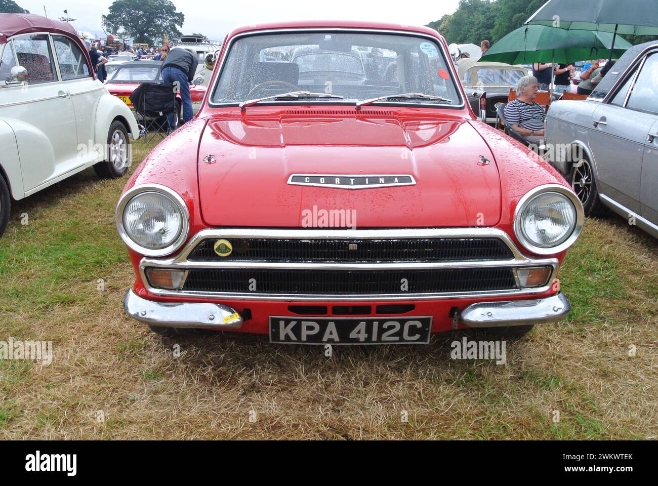 A 1965 Ford Cortina parked on display at the 48th Historic Vehicle ...