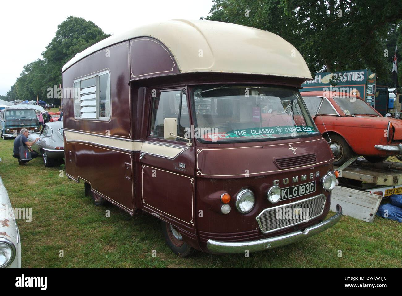 A 1968 Commer Jennings Road Ranger camper van parked on display at the ...