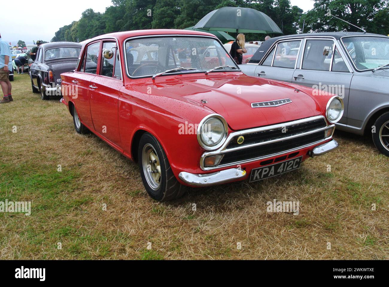 A 1965 Ford Cortina parked on display at the 48th Historic Vehicle ...
