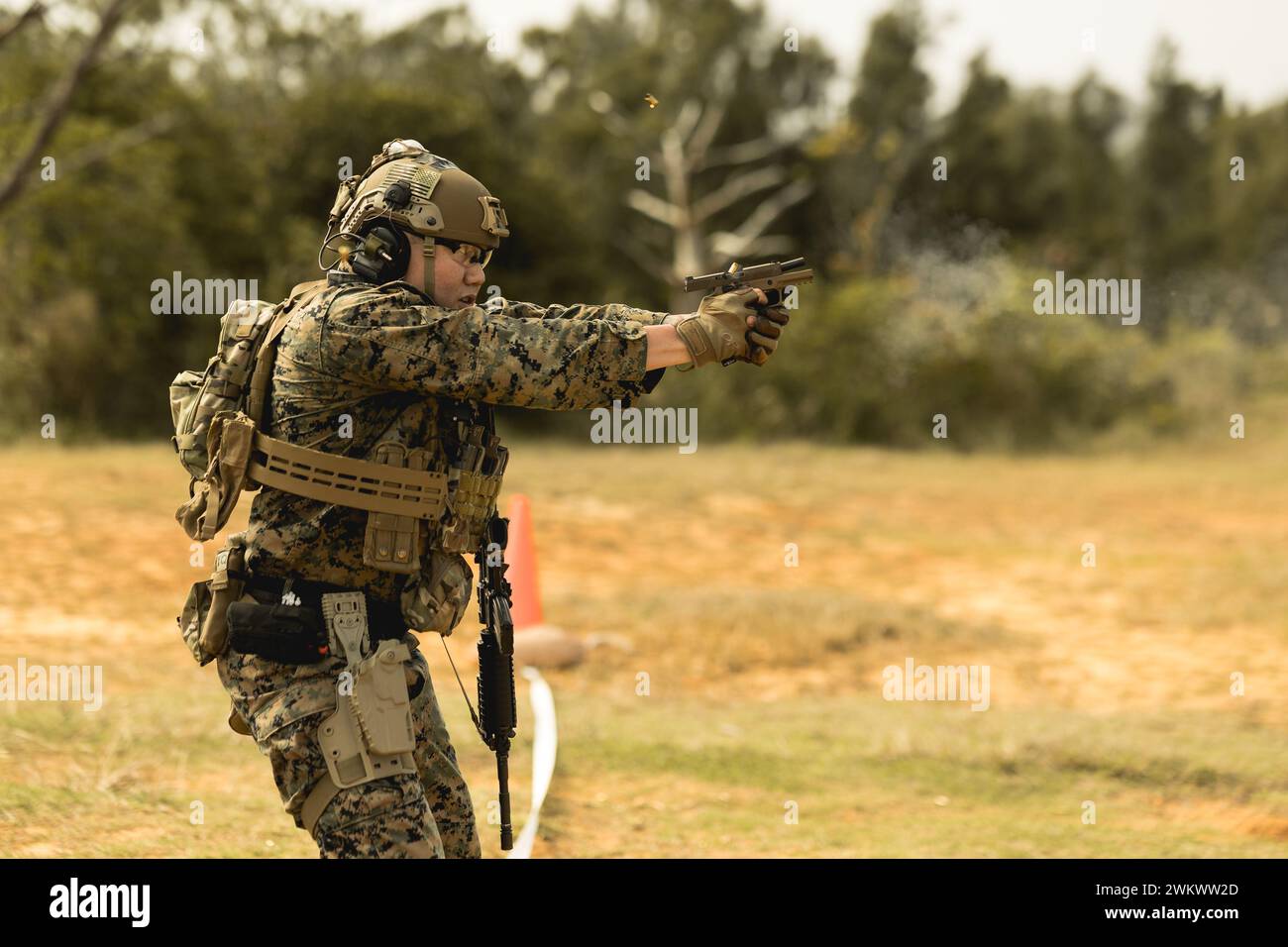 U.S. Marine Corps Staff Sgt. Sung Shin, an fires and effects integrator ...