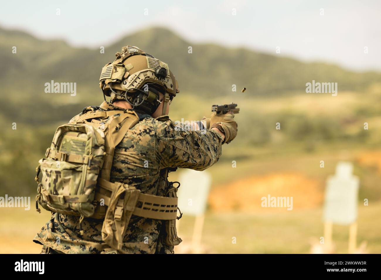 U.S. Marine Corps Staff Sgt. Sung Shin, a fires and effects integrator ...