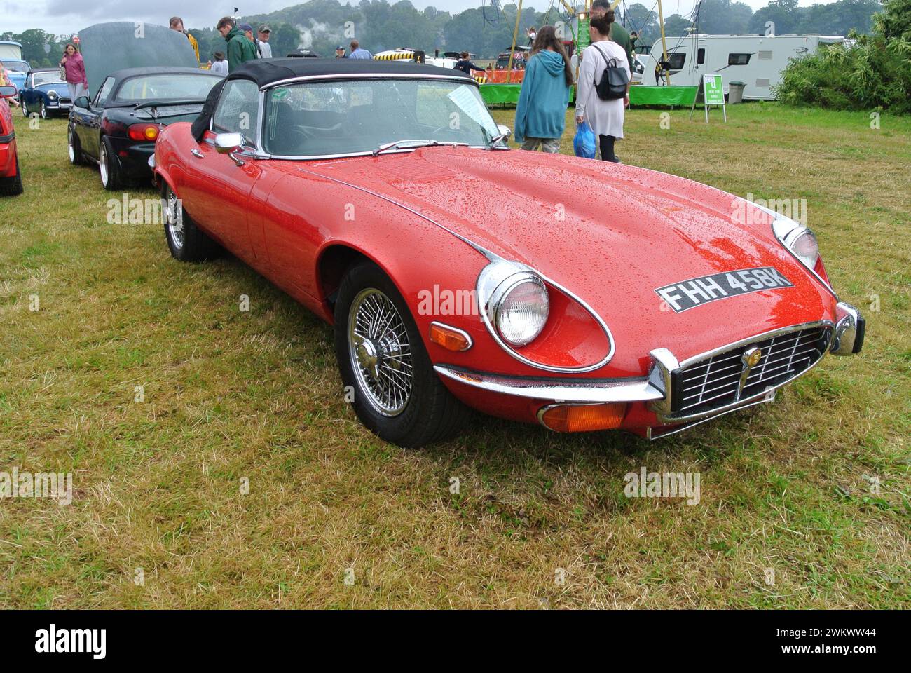 A 1972 Jaguar E-Type parked on display at the 48th Historic Vehicle ...