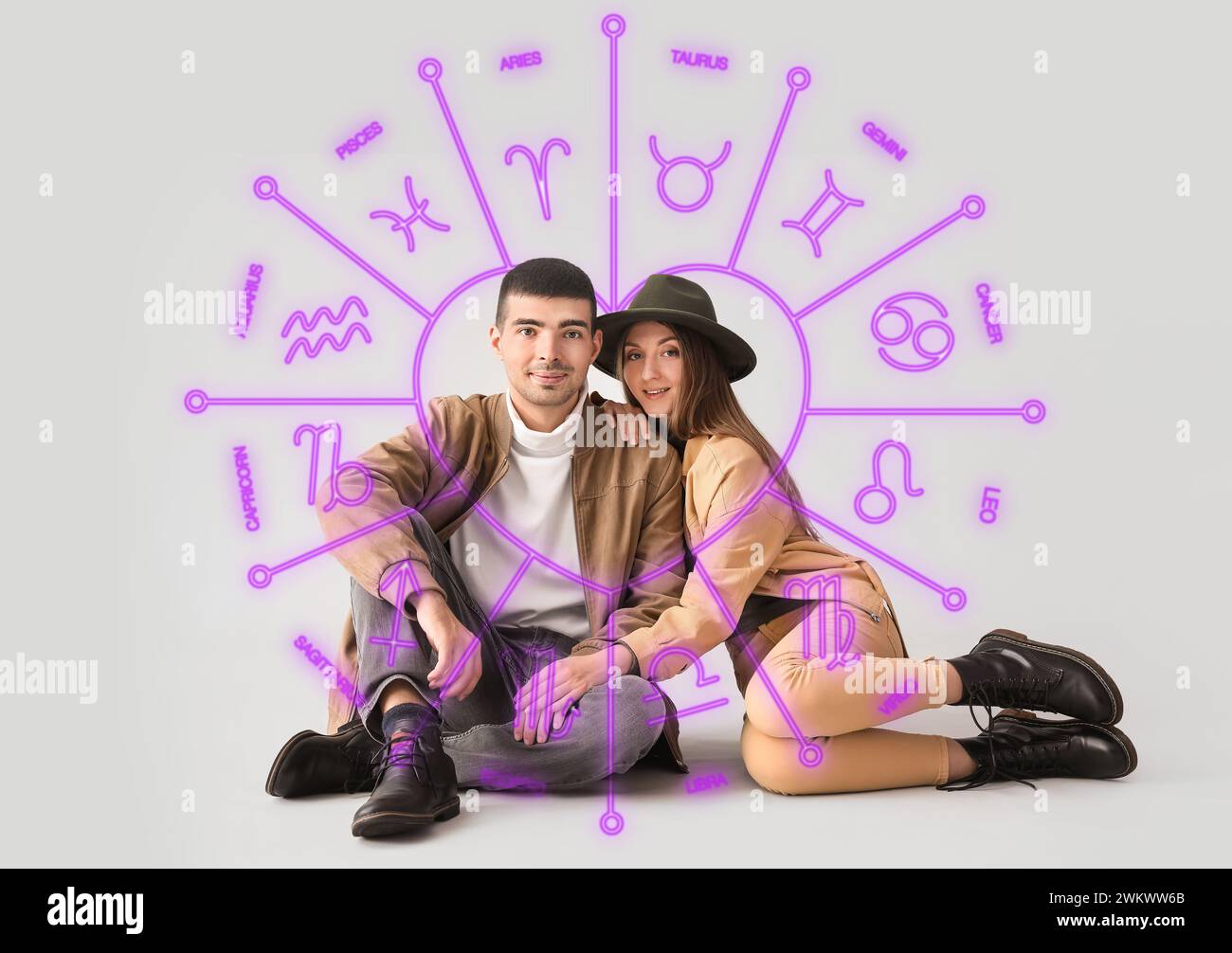 Zodiac man chart hi-res stock photography and images - Alamy
