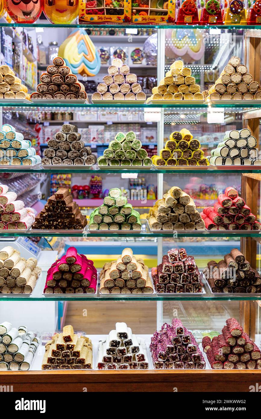 Traditional Bosnian lokum, a local variation of Turkish delight sold at ... Traditional Bosnian lokum, a local variation of Turkish delight sold at ...