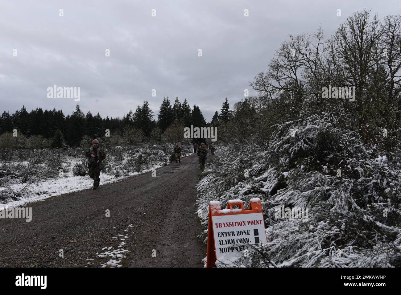 U.S. Air Force Airmen move through Zone Transition Points during pre ...