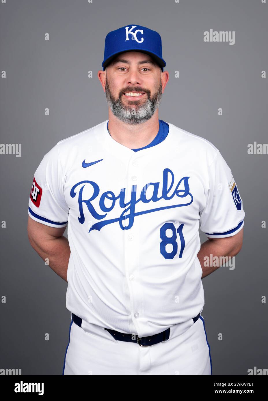 This is a 2024 photo of pitching strategist Andy Ferguson of the Kansas ...