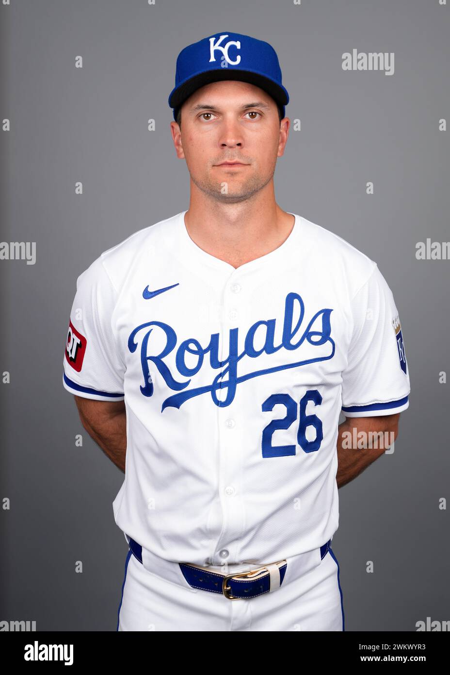 This is a 2024 photo of infielder Adam Frazier of the Kansas City ...