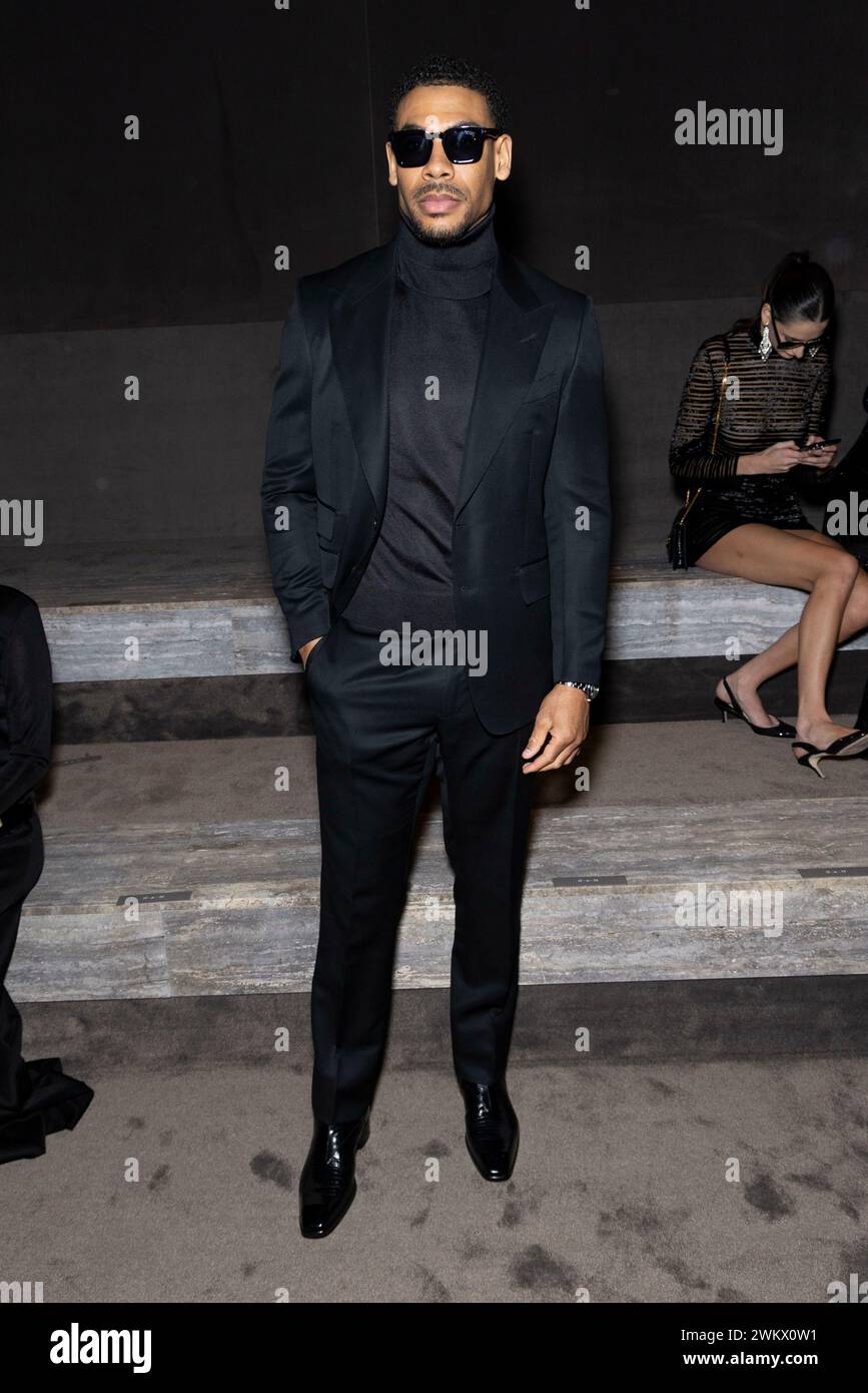 Milan, Italien. 22nd Feb, 2024. Aaron Pierre attends TOM FORD Fall ...