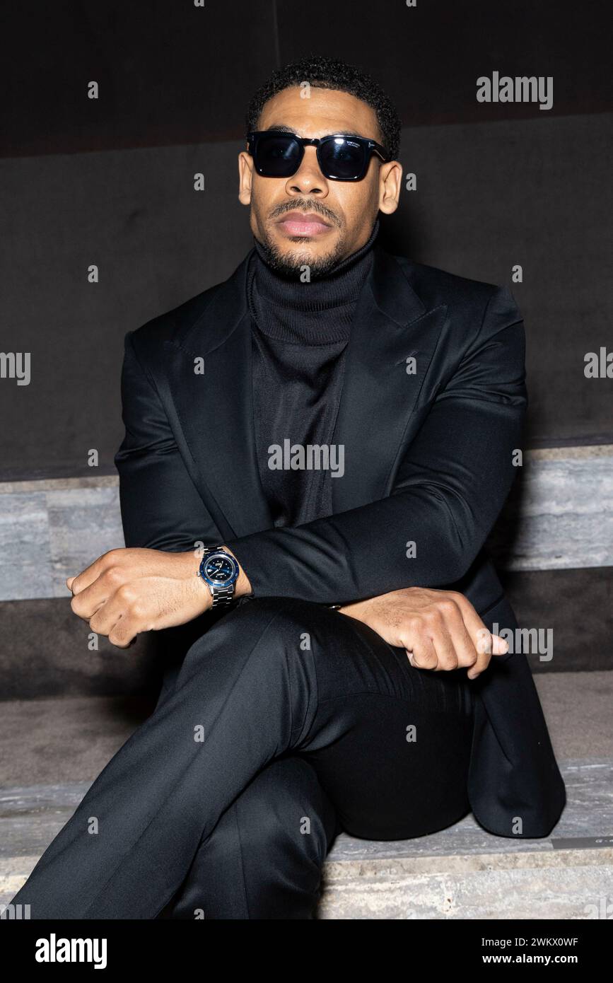 Milan, Italien. 22nd Feb, 2024. Aaron Pierre attends TOM FORD Fall ...