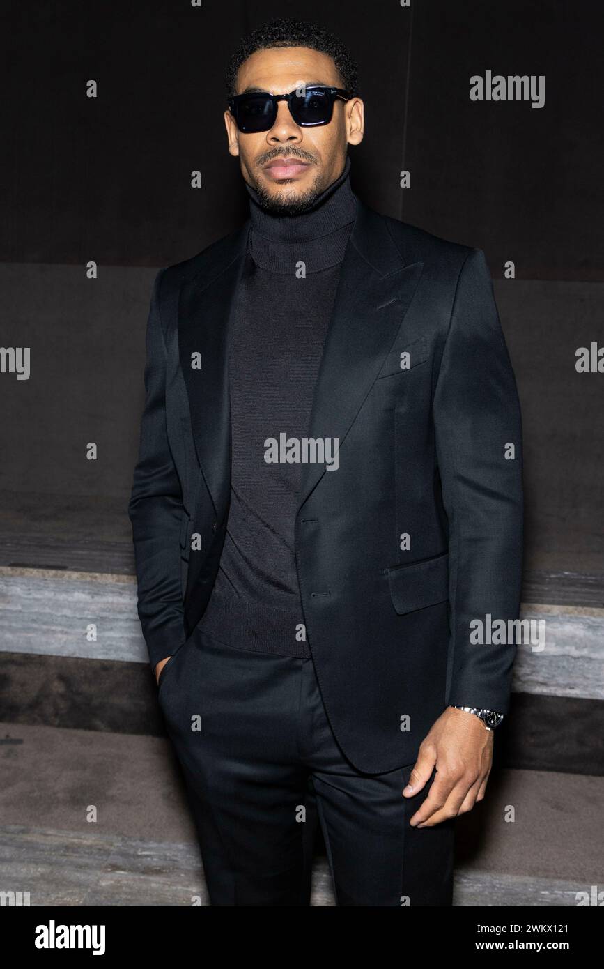 Milan, Italien. 22nd Feb, 2024. Aaron Pierre attends TOM FORD Fall ...
