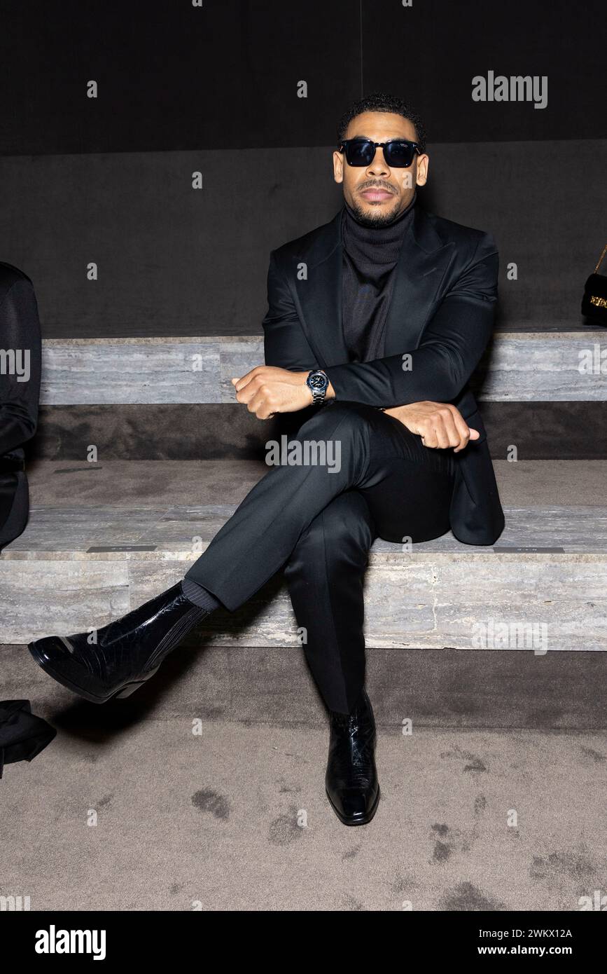Milan, Italien. 22nd Feb, 2024. Aaron Pierre attends TOM FORD Fall ...