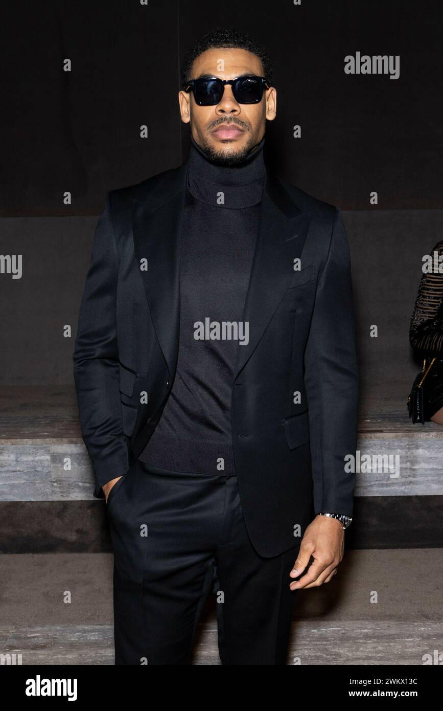 Milan, Italien. 22nd Feb, 2024. Aaron Pierre attends TOM FORD Fall ...