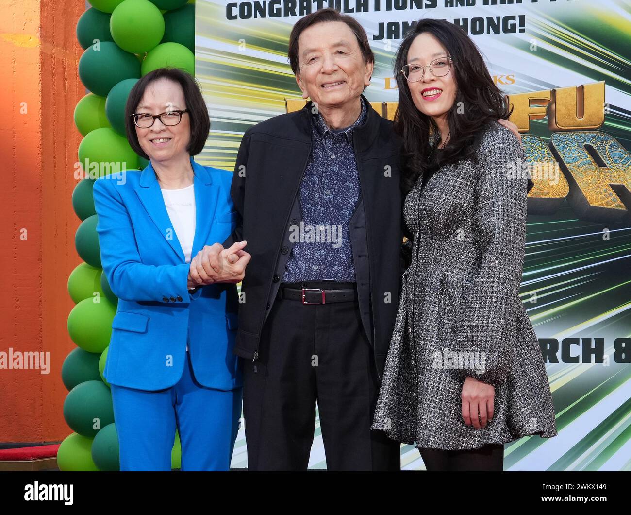 Los Angeles, USA. 22nd Feb, 2024. (L-R) Susan Hong, James Hong and April Hong at the James Hong ...