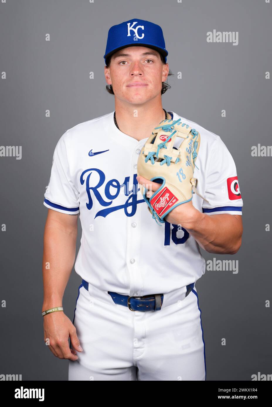 This is a 2024 photo of outfielder Nate Eaton of the Kansas City Royals ...