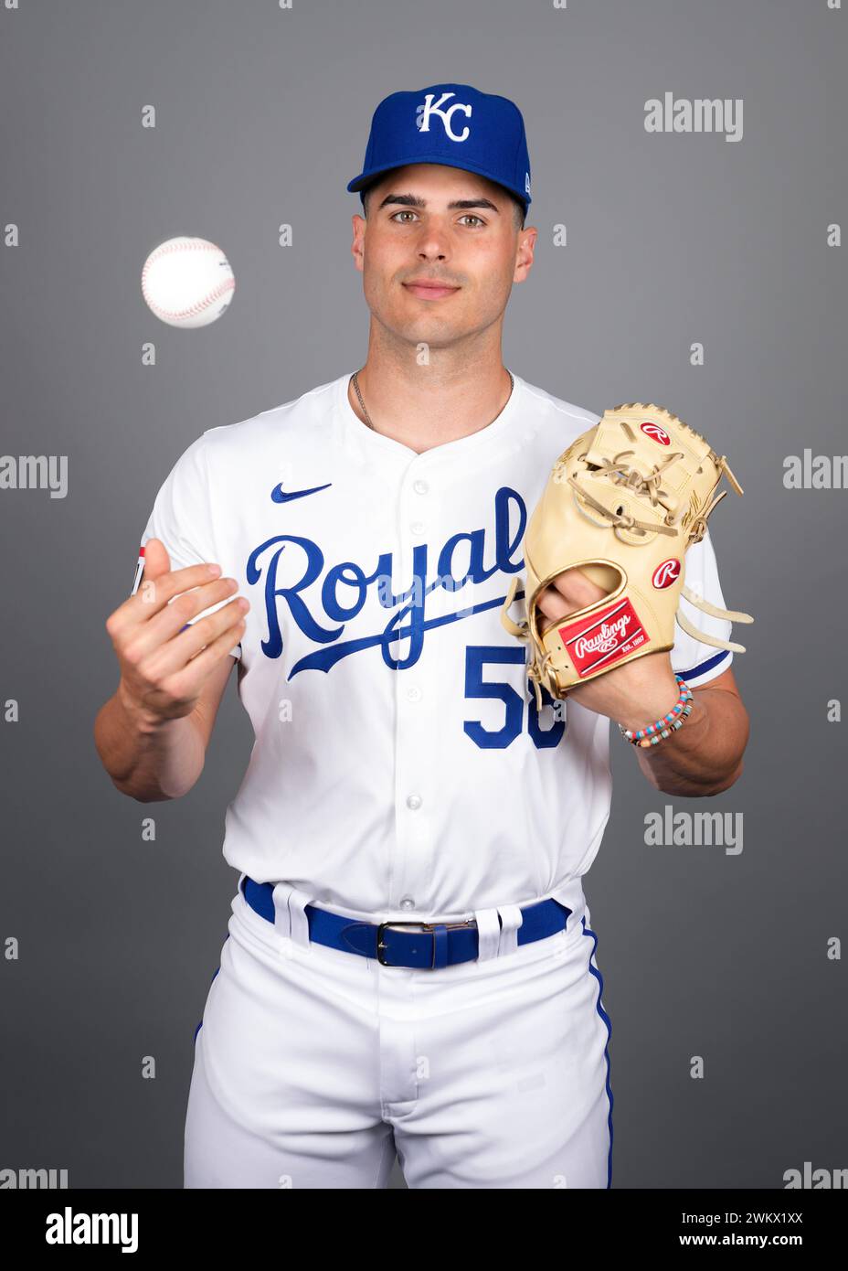 This is a 2024 photo of pitcher John McMillon of the Kansas City Royals ...