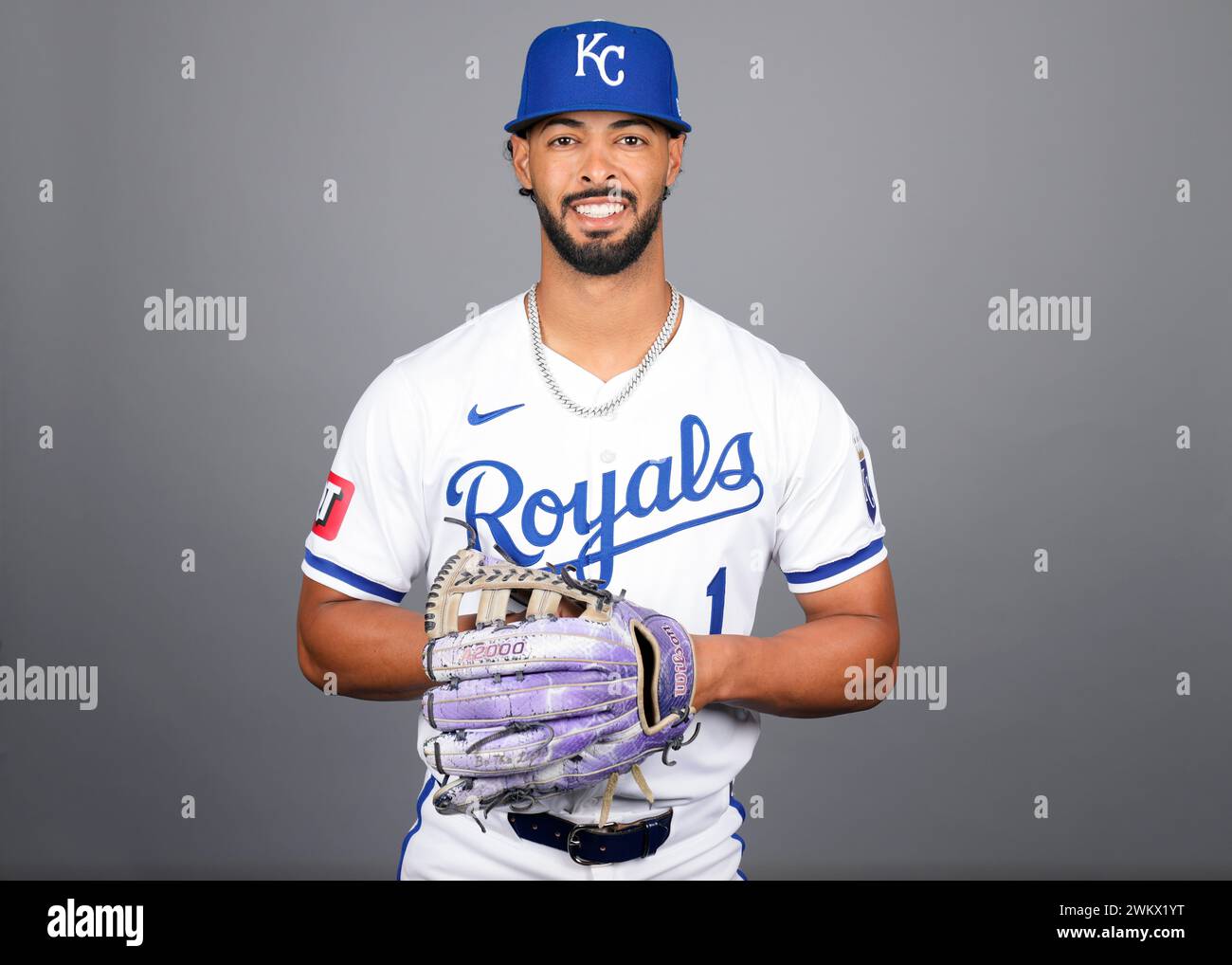 This is a 2024 photo of right fielder MJ Melendez of the Kansas City ...