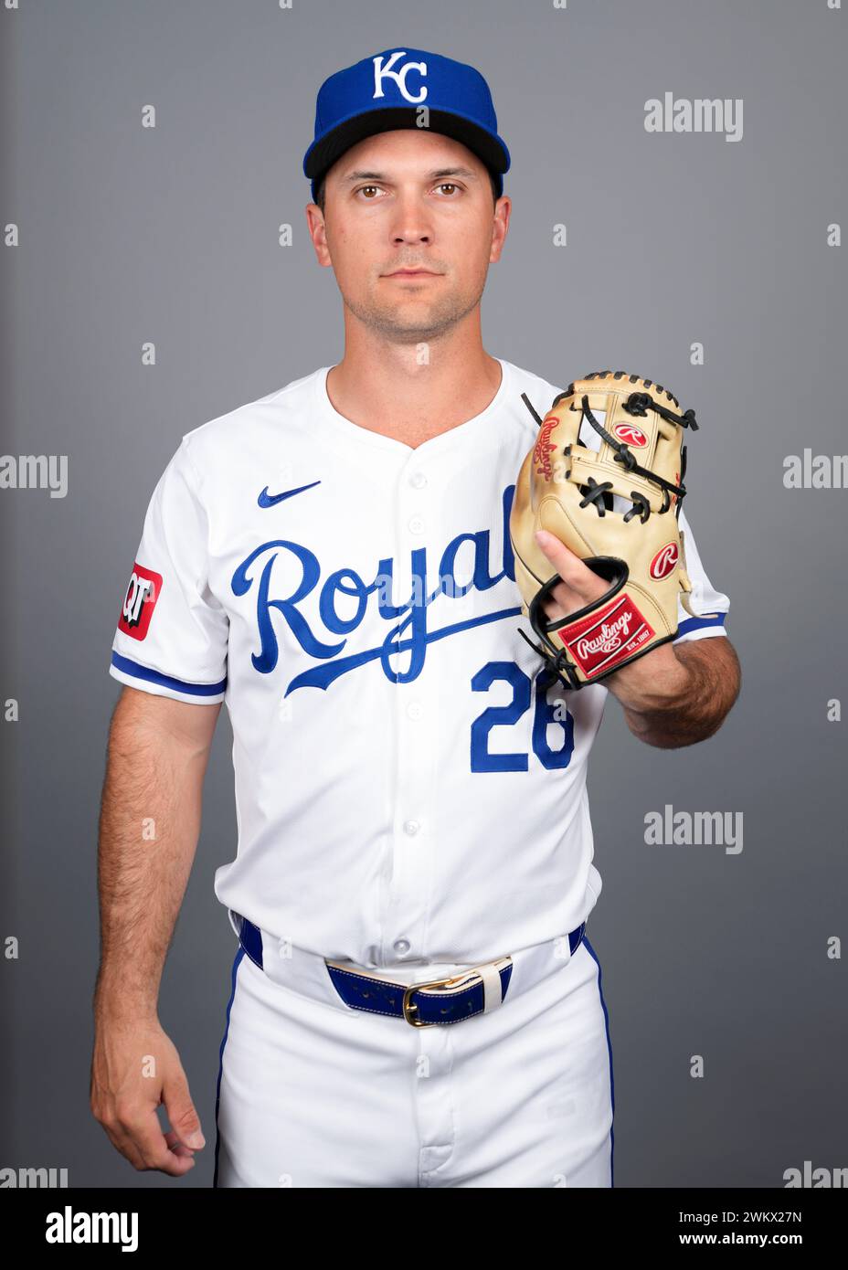 This is a 2024 photo of infielder Adam Frazier of the Kansas City ...