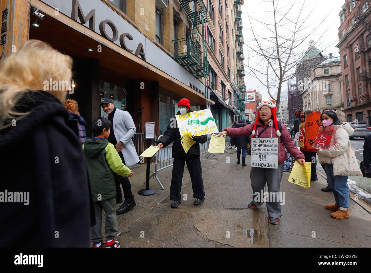 17 February 2024, Manhattan, New York City. A protest outside the ...