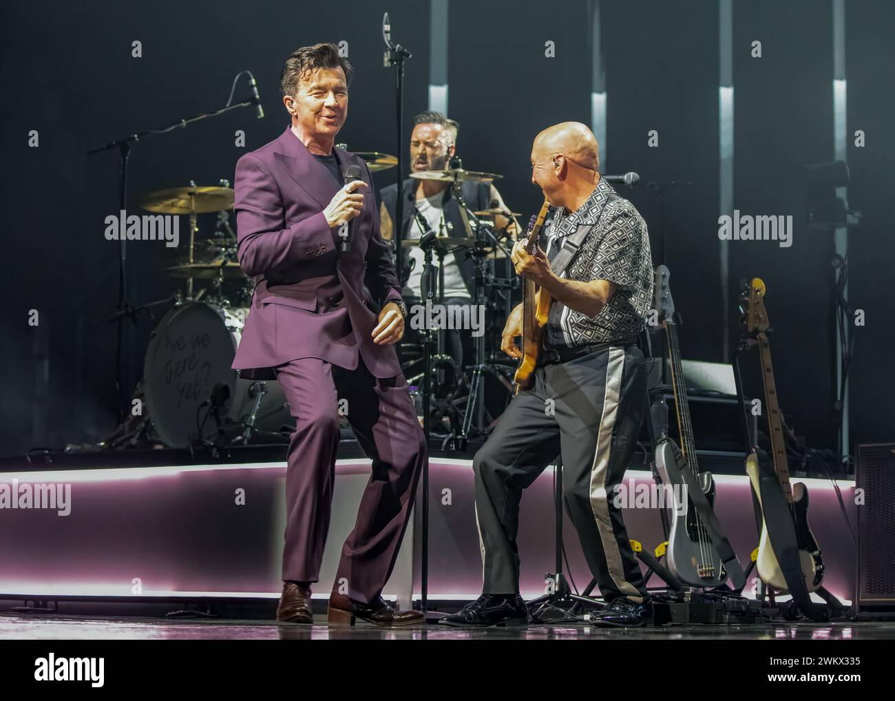 Rick astley with the bands bassist hi-res stock photography and images ...
