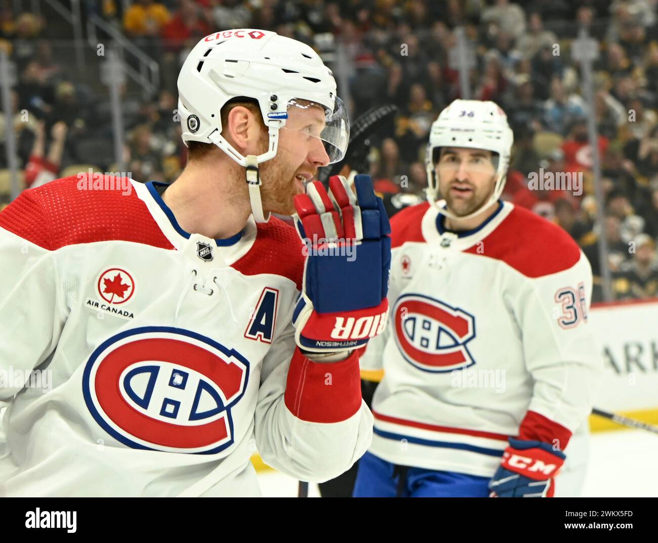 Pittsburgh, United States. 22nd Feb, 2024. Montreal Canadiens ...