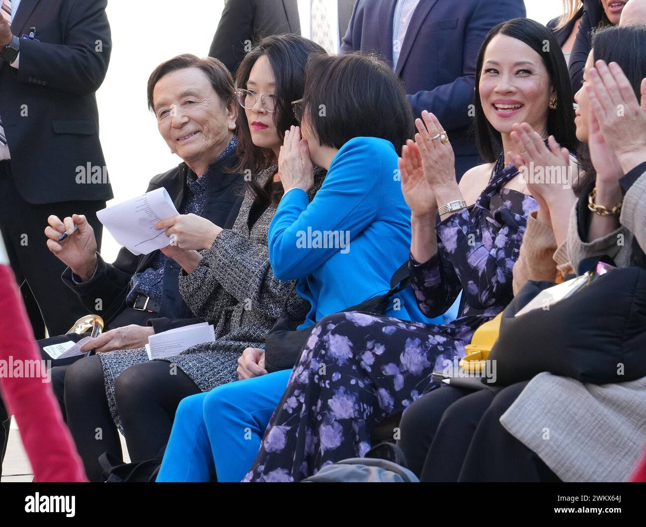 Los Angeles, USA. 22nd Feb, 2024. (L-R) James Hong, April Hong, Susan ...