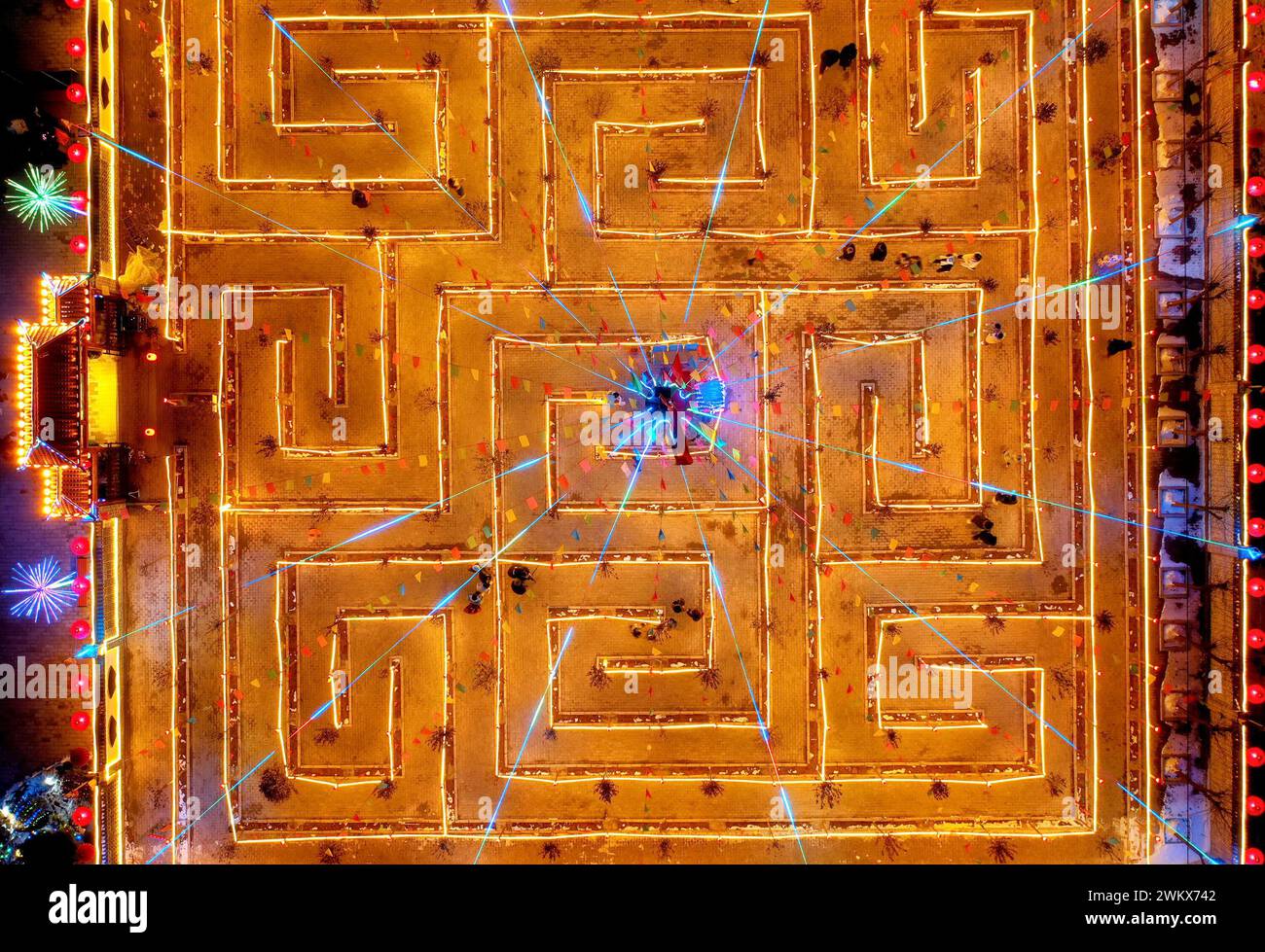 HANDAN, CHINA - FEBRUARY 22, 2024 - Aerial photos show tourists ...