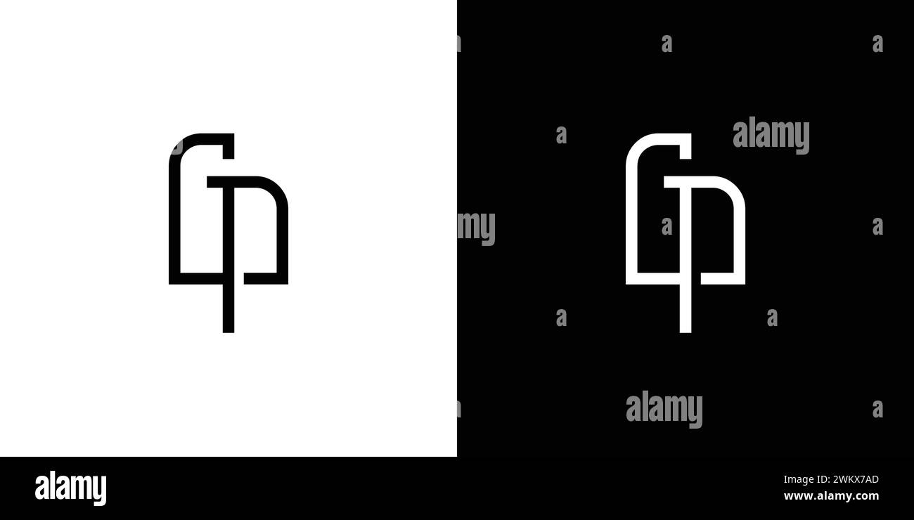modern and unique letter GP initials logo design Stock Vector Image ...