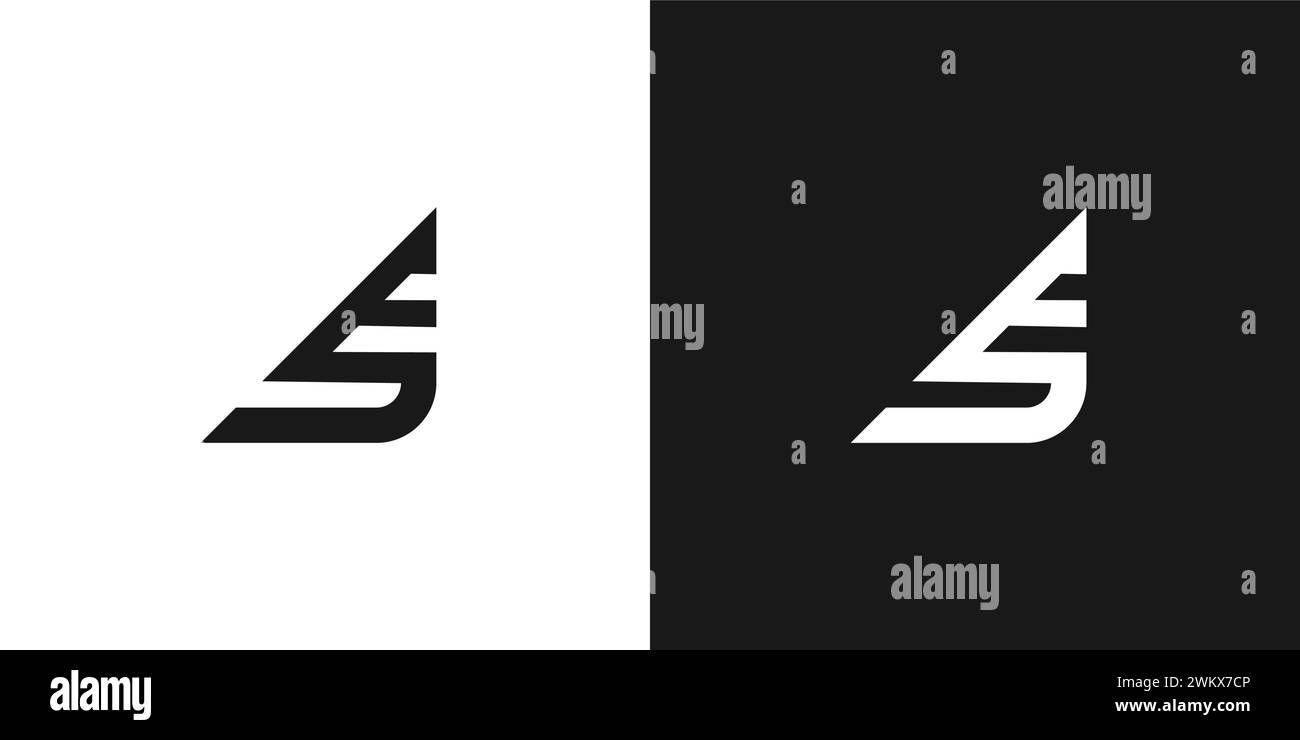 Modern and unique letter ES initials logo design Stock Vector Image ...