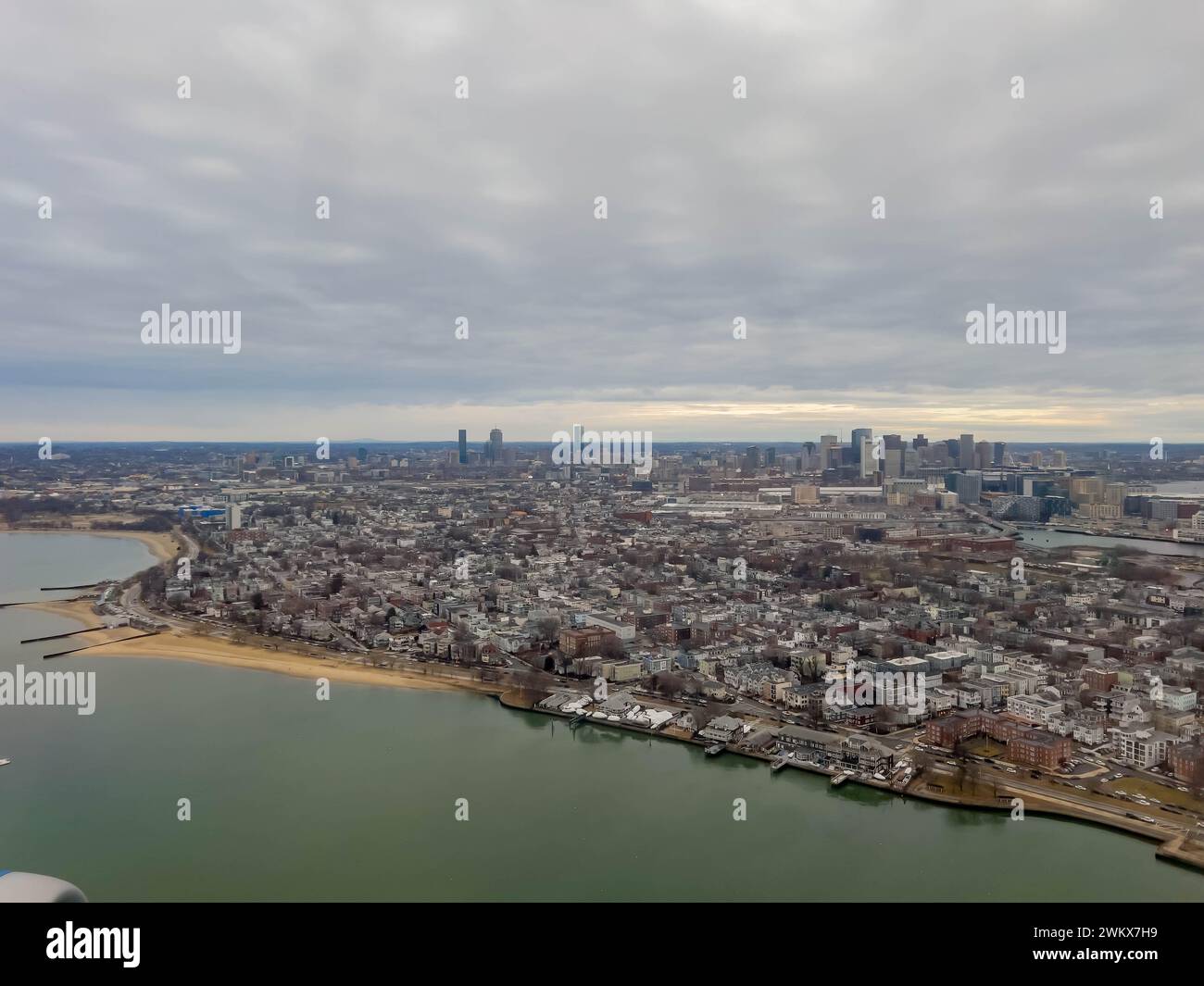 An aerial view of downtown boston hi-res stock photography and images ...
