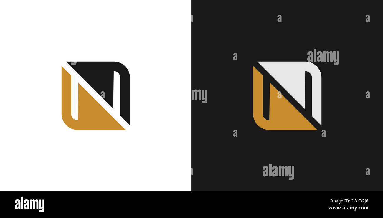 Modern and unique letter N initials logo design Stock Vector Image & Art - Alamy