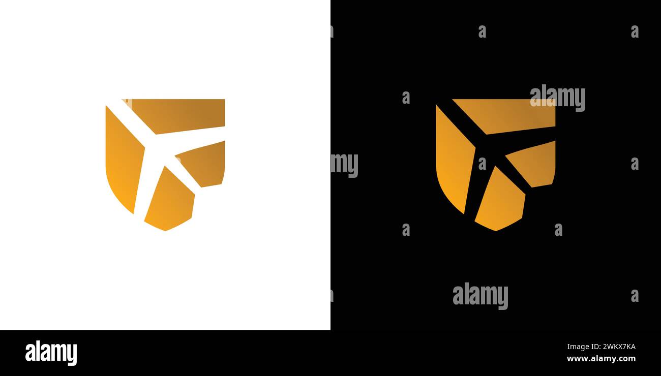 Simple and modern aircraft security logo design Stock Vector Image ...