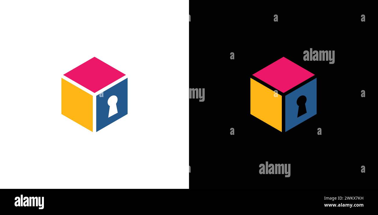 Smple and colorful Key box logo design Stock Vector Image & Art - Alamy